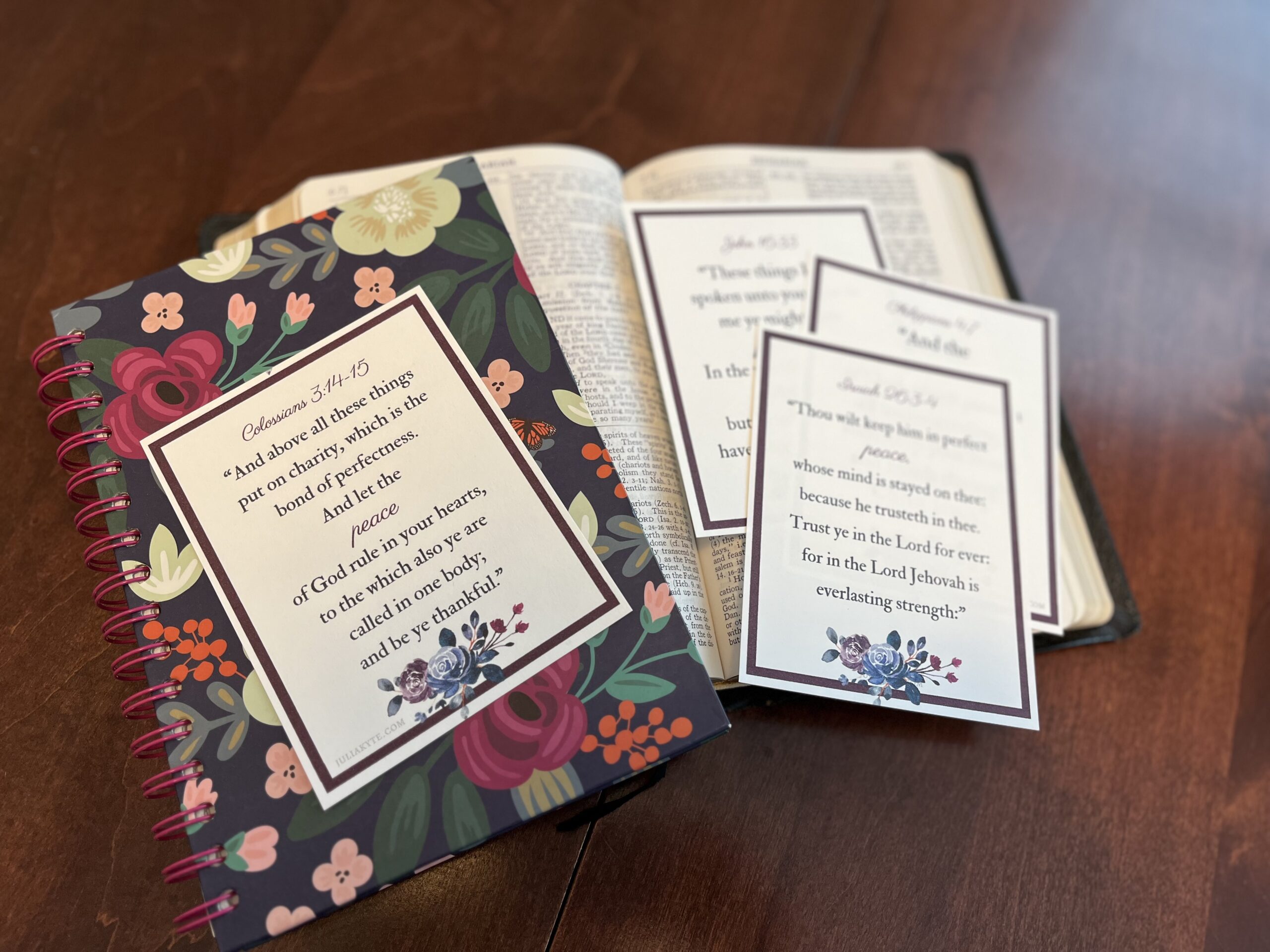 Peace Scripture Cards KJV PDF Bible Memory